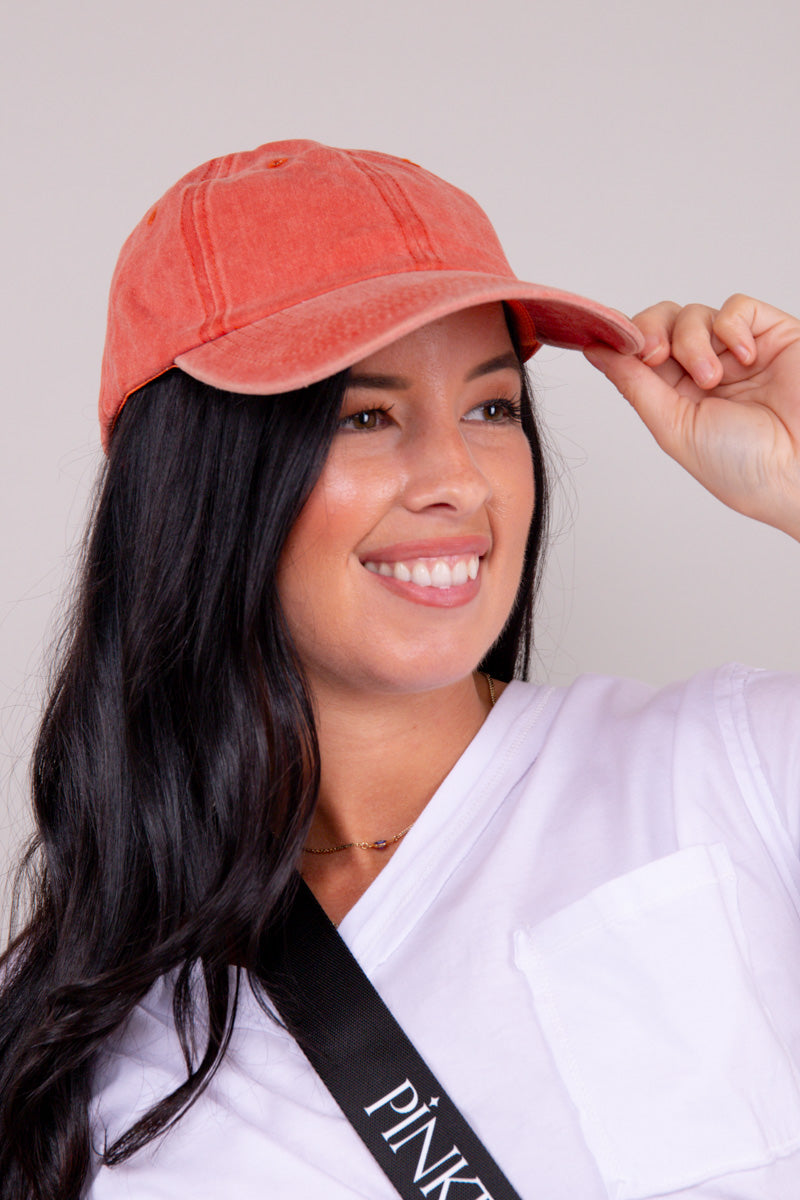 Solid Baseball Cap - Rust – PinkTag